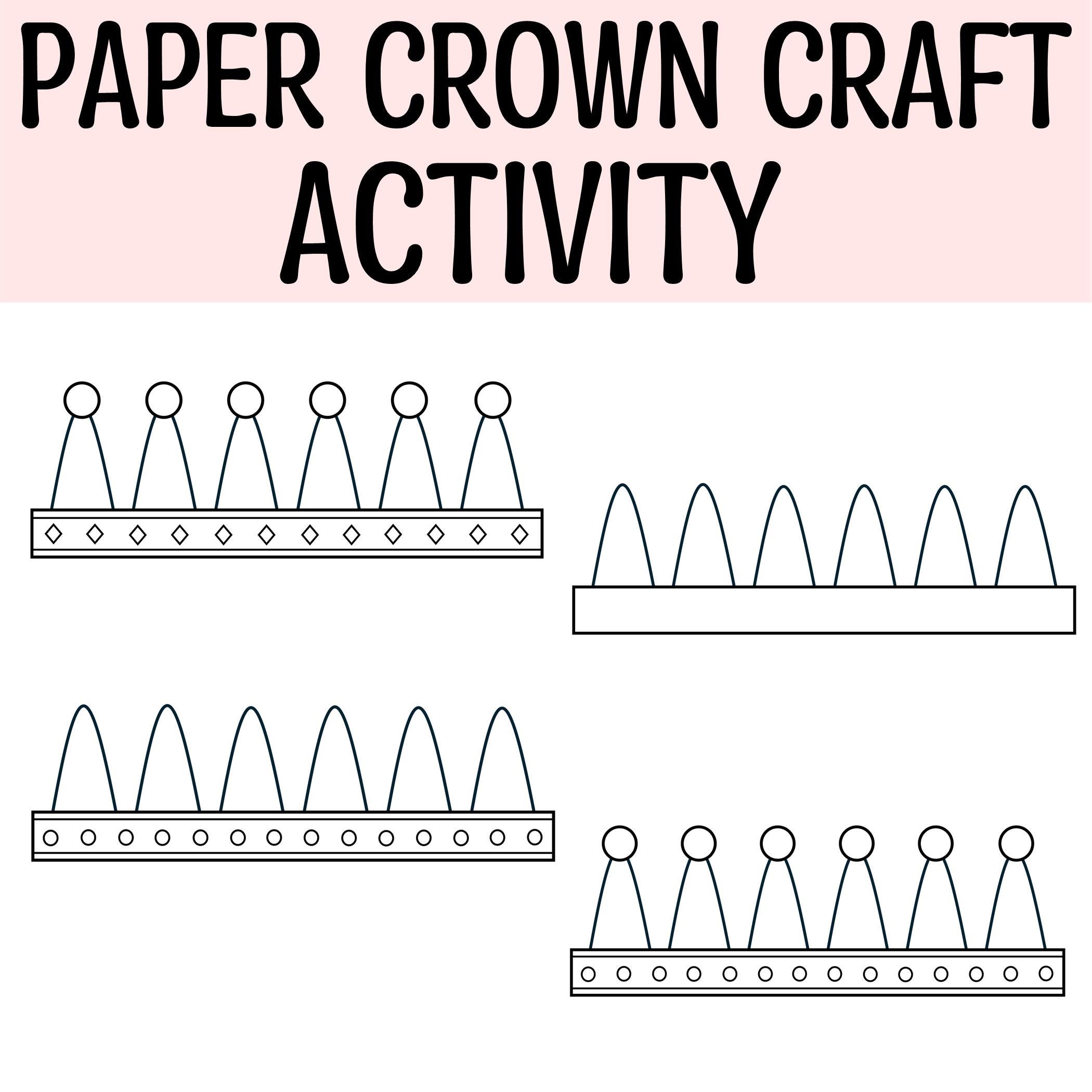 Paper Crown Craft Activity, Paper Headbands Activity for Kindergarten ...
