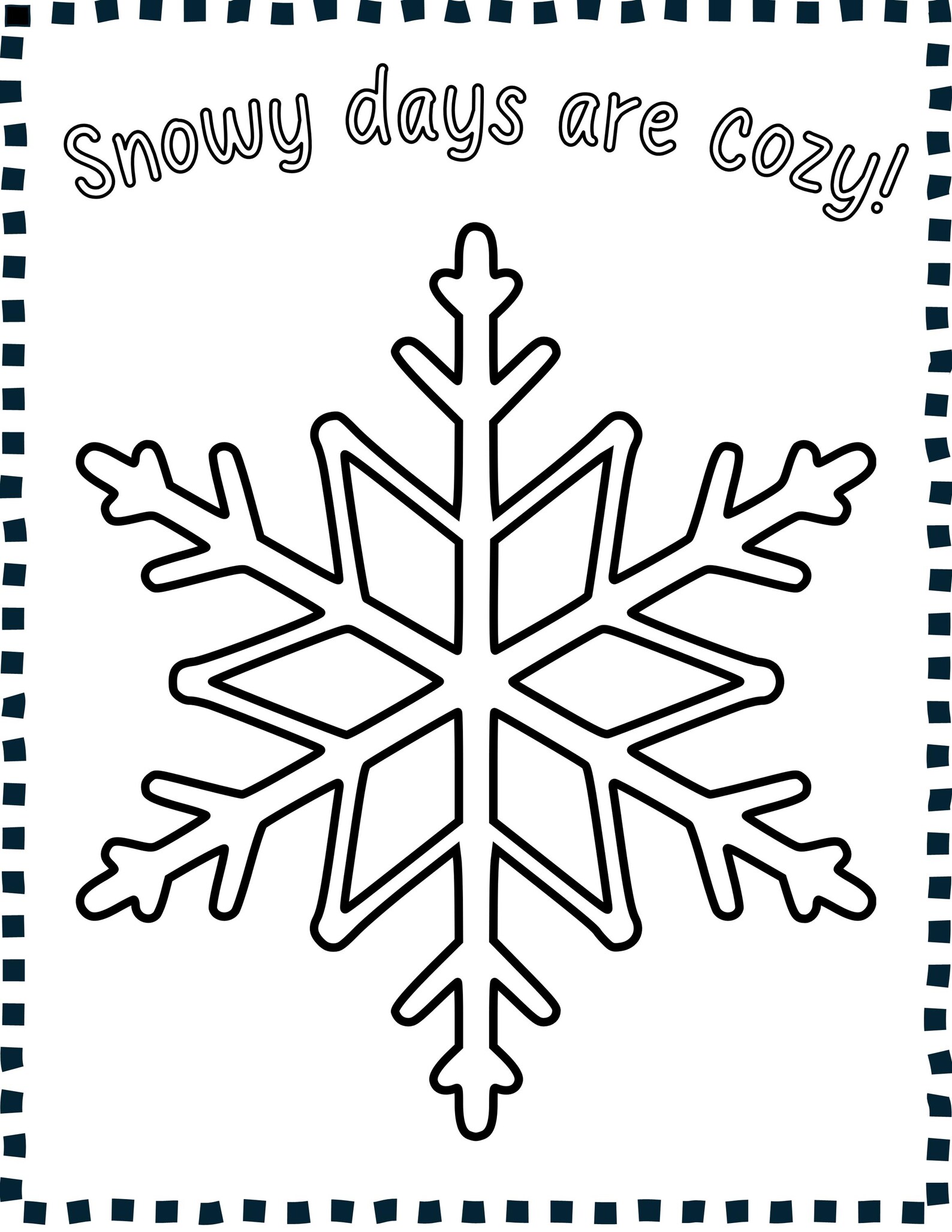 Printable Winter Snowflakes Coloring Worksheets, Editable Coloring ...