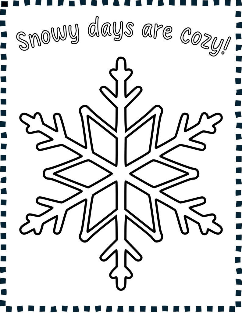 Printable Winter Snowflakes Coloring Worksheets, Editable Coloring ...