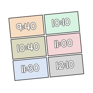 Printable Modern Calm Colors Classroom Schedule Cards, Editable ...