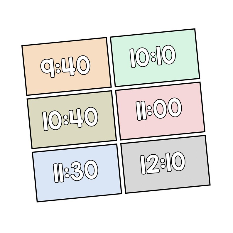 Printable Modern Calm Colors Classroom Schedule Cards, Editable ...