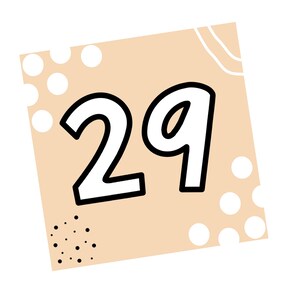 Printable Number Labels, Classroom Calendar Numbers, Boho Neutral ...