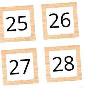 Printable Classroom Calendar Numbers Square Number Cards - Etsy Canada