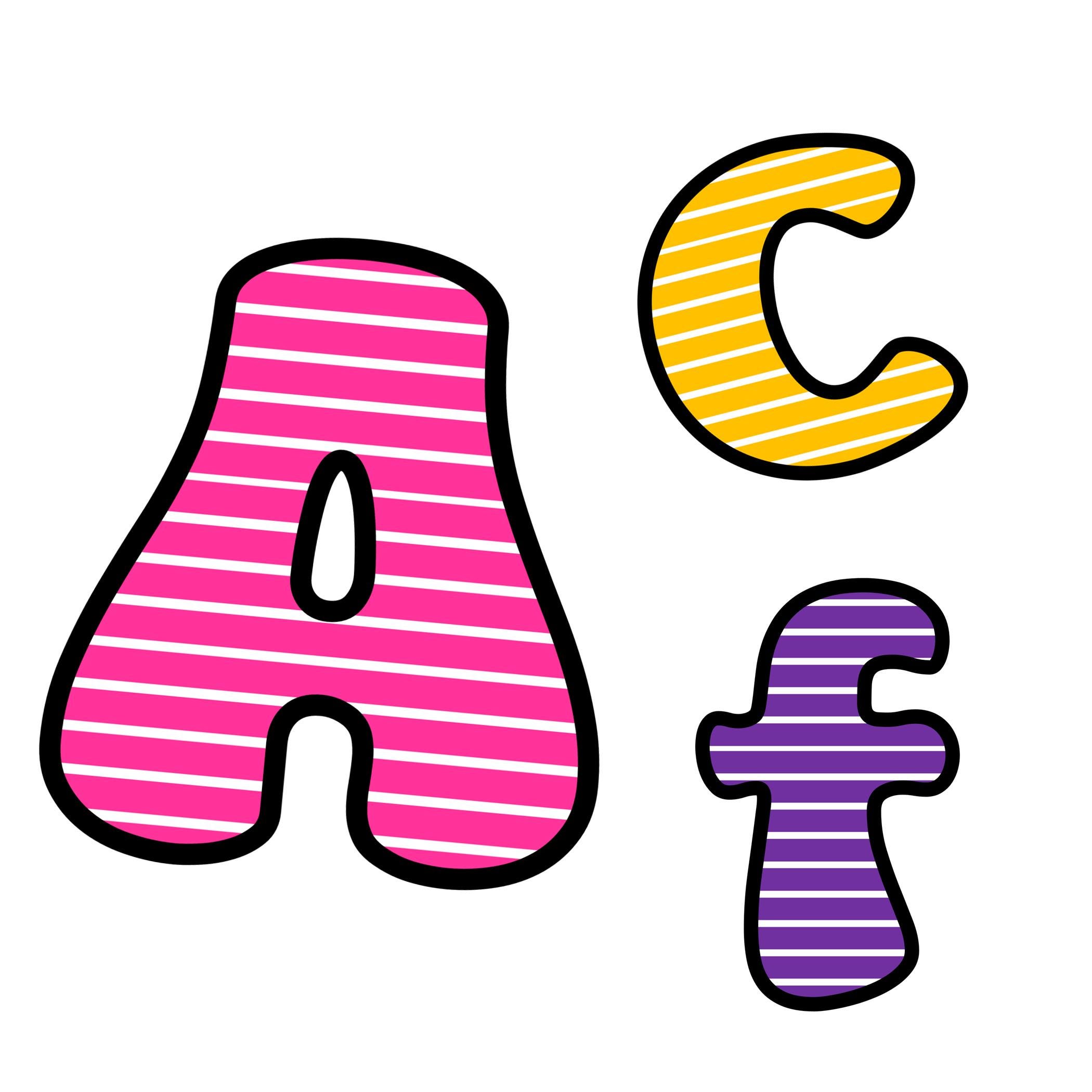 Back to School Bright Bulletin Board Letters for Wall Decor, Printable ...