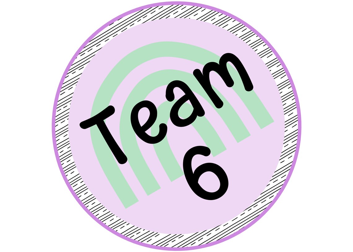 Boho Pastel Rainbow Classroom Table Team and Group Numbers - Etsy