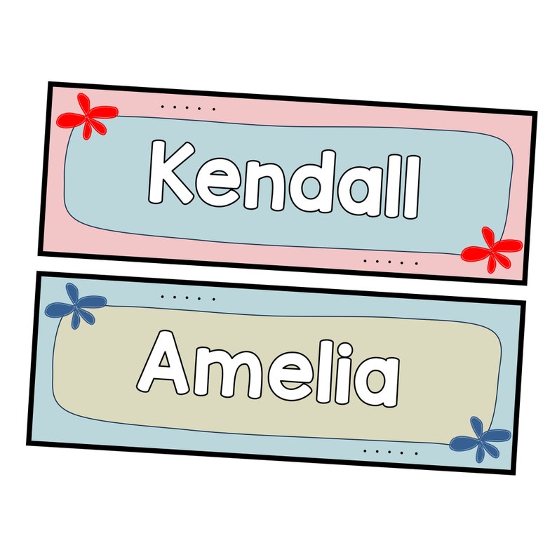 Printable Student Name Labels, Boho Name Tags, Cubby Name Plates ...