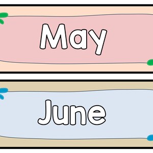 Printable Boho Neutral Weekdays and Months Labels, Editable Boho ...