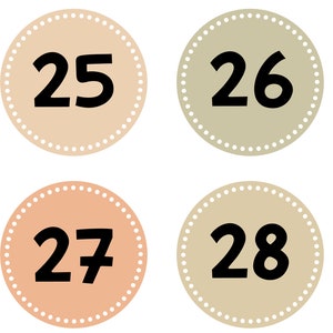 Printable Boho Neutral Number Labels, Number Tags, Cubbies Labels, Book ...
