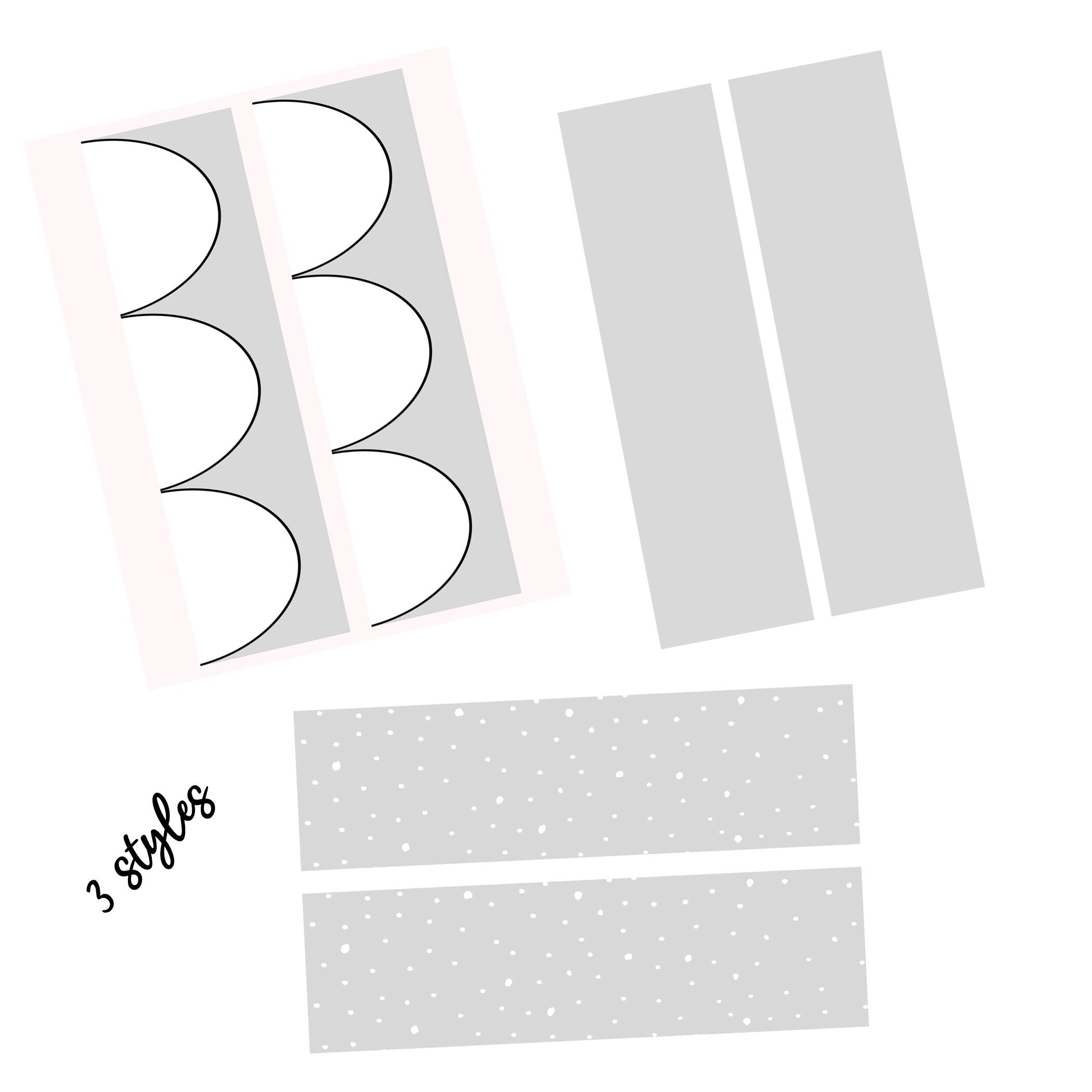 Printable Boho Bulletin Board Borders, Border Trims, Scalloped Borders ...