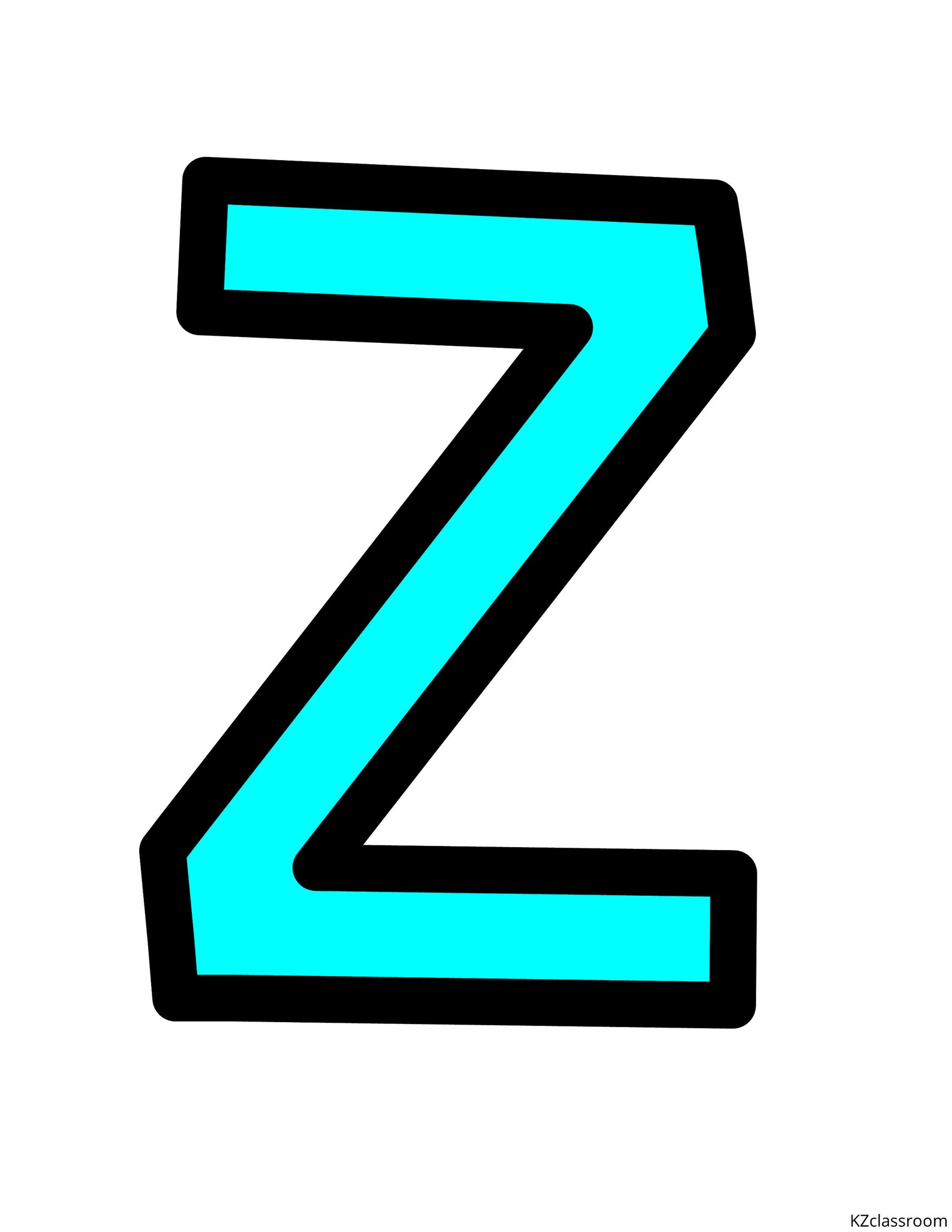 Printable Cyan Bulletin Board Large Alphabet Letters, Editable Alphabet ...