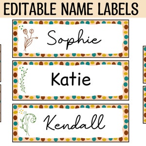 Printable Botanical Name Labels, Plant Based Classroom Labels, Boho ...