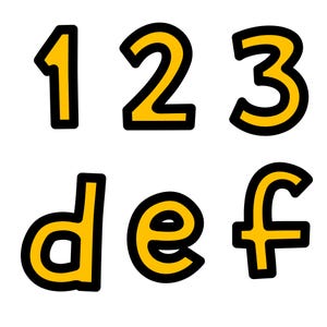 Bright Yellow Bulletin Board Letters, Classroom Decor (PDF) - Etsy