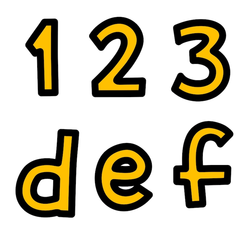 Bright Yellow Bulletin Board Letters, Classroom Decor (PDF) - Etsy