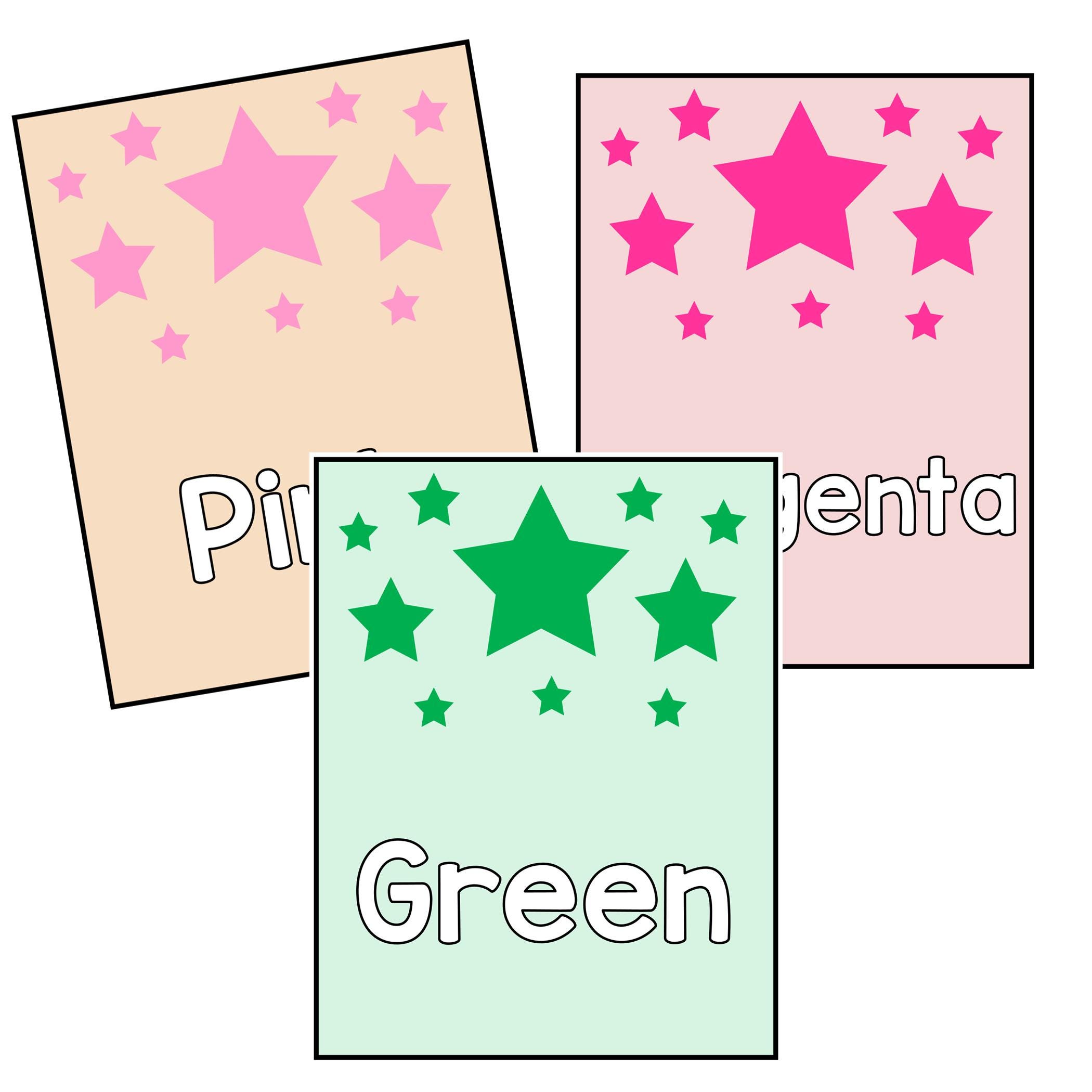 Printable Calm Colors Color Posters, Editable Color Posters, Classroom ...