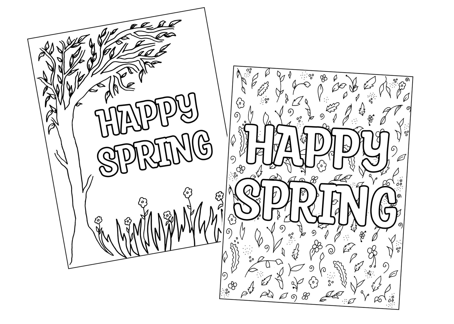 Printable Spring Coloring Pages, Welcome Spring Coloring Worksheets ...