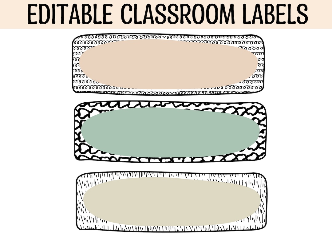 Printable Student Name Tags, Art Classroom Labels, Boho Classroom ...