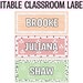 Printable Boho Neutral Name Labels, Student Name Labels, Classroom ...