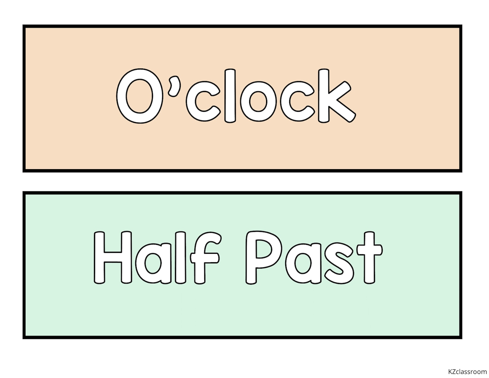 Printable Calm Color Clock Numbers, Clock Numbers Wall Display ...