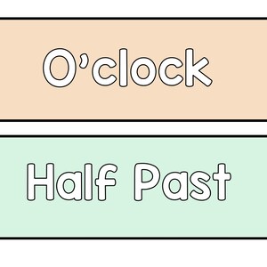 Printable Calm Color Clock Numbers, Clock Numbers Wall Display ...