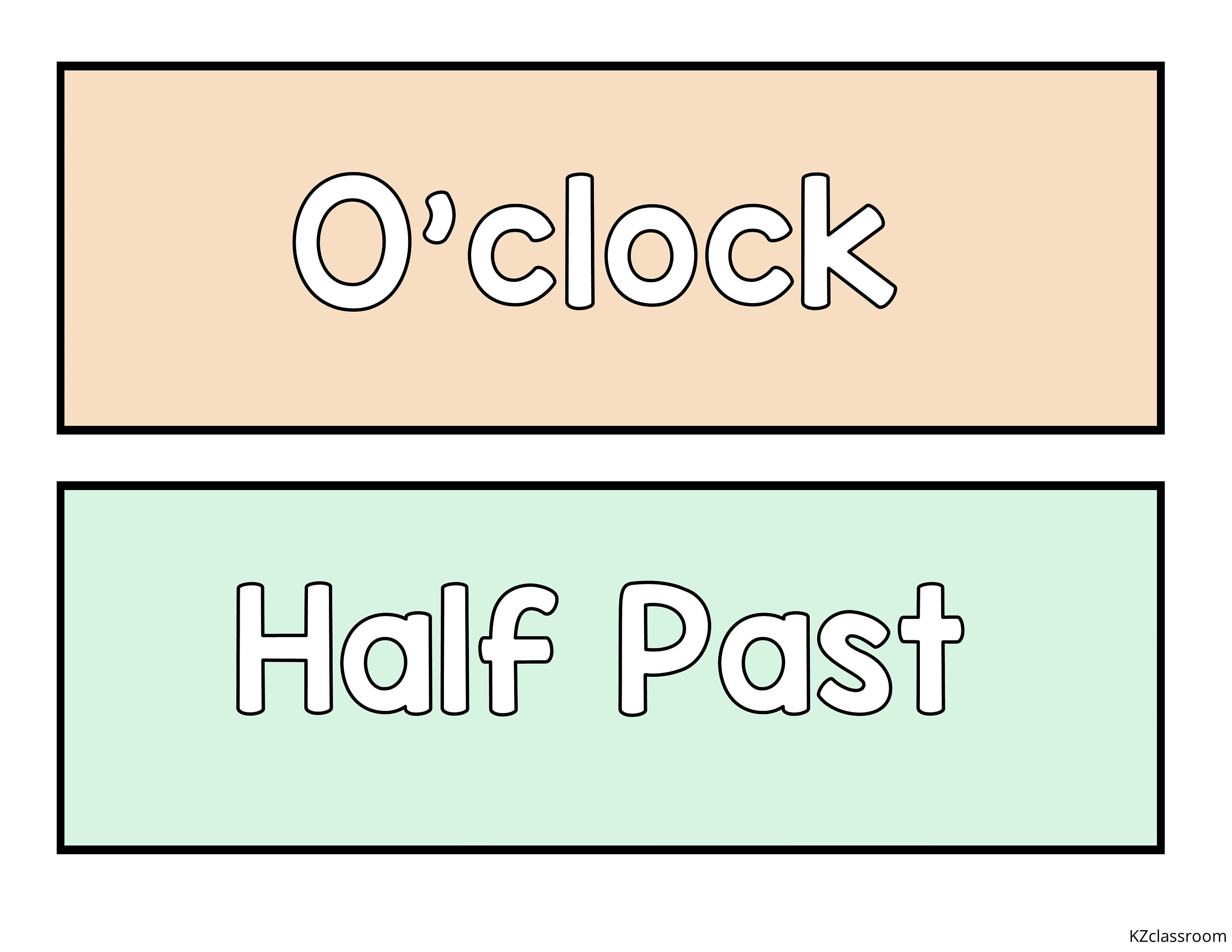 Printable Calm Color Clock Numbers, Clock Numbers Wall Display ...