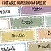 Boho Classroom Labels, Student Name Tags, Back to School Labels ...