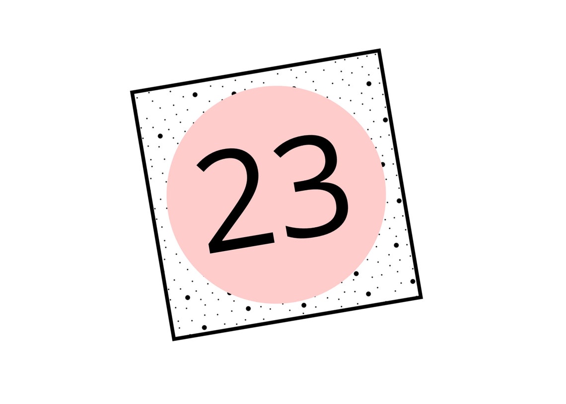 Printable Number Labels, Boho Spotty Number Labels, Classroom Calendar ...