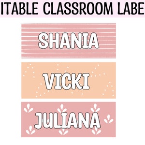 Student Name Labels, Pastel Color Name Tags, Student Cubby Name Plates ...