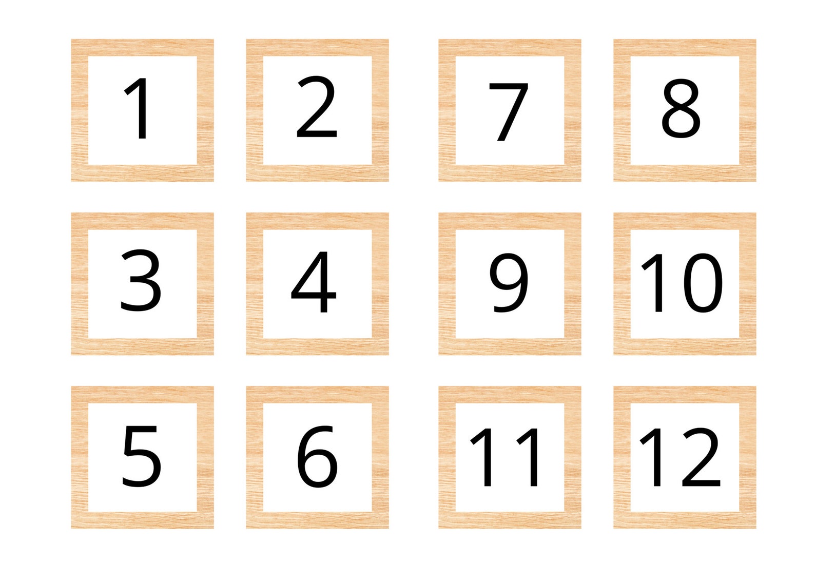 Printable Classroom Calendar Numbers Square Number Cards - Etsy Canada