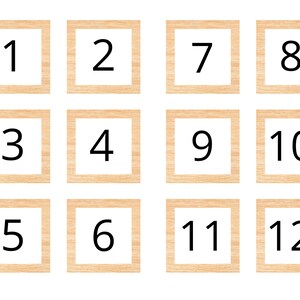 Printable Classroom Calendar Numbers Square Number Cards - Etsy Canada