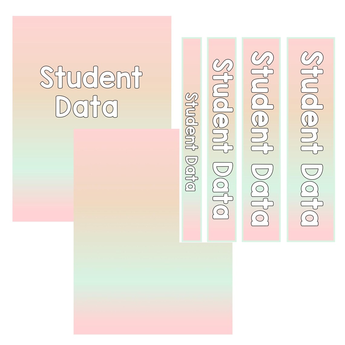 Printable Boho Binder Cover and Spines, Editable Calm Colors Binder ...