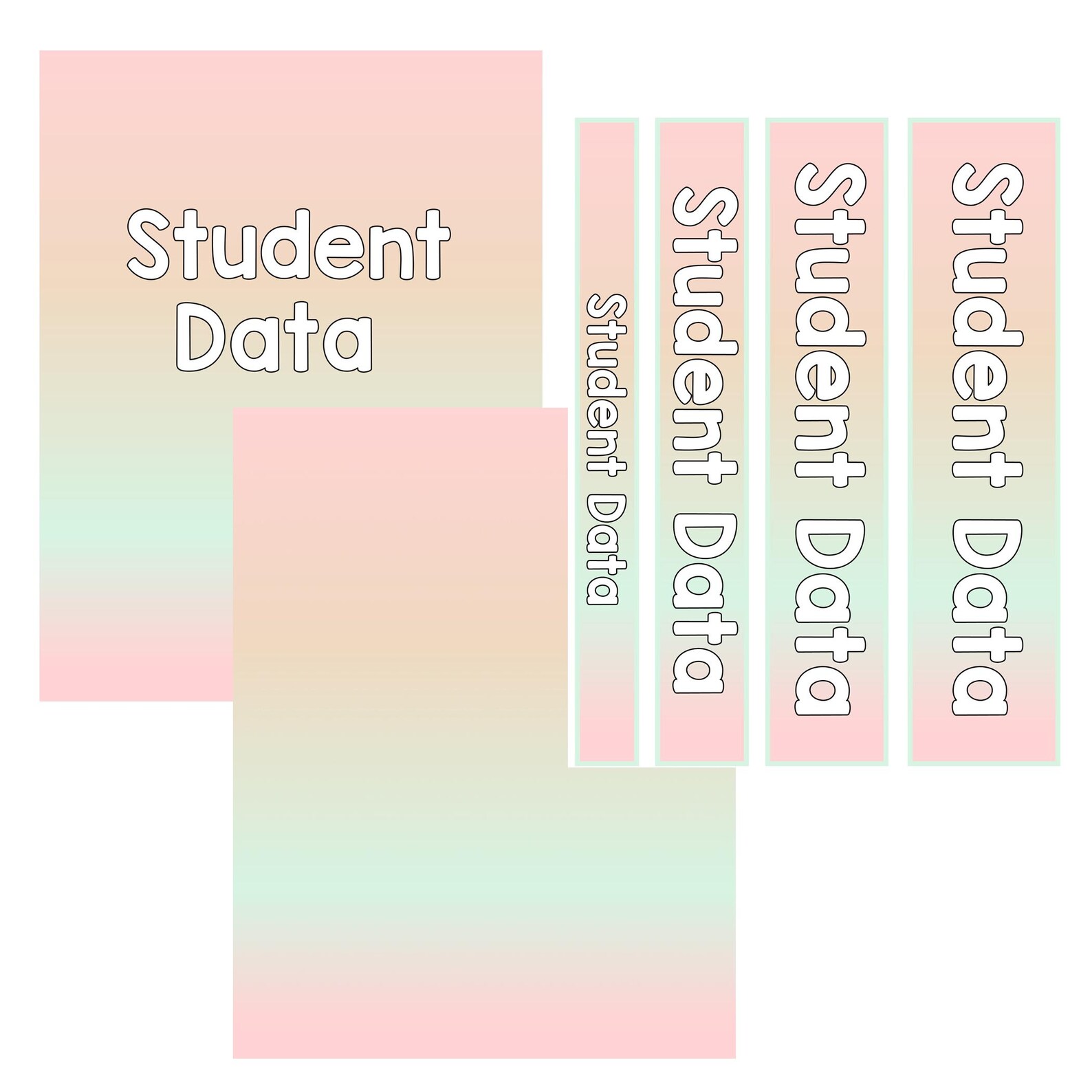 Printable Boho Binder Cover and Spines, Editable Calm Colors Binder ...