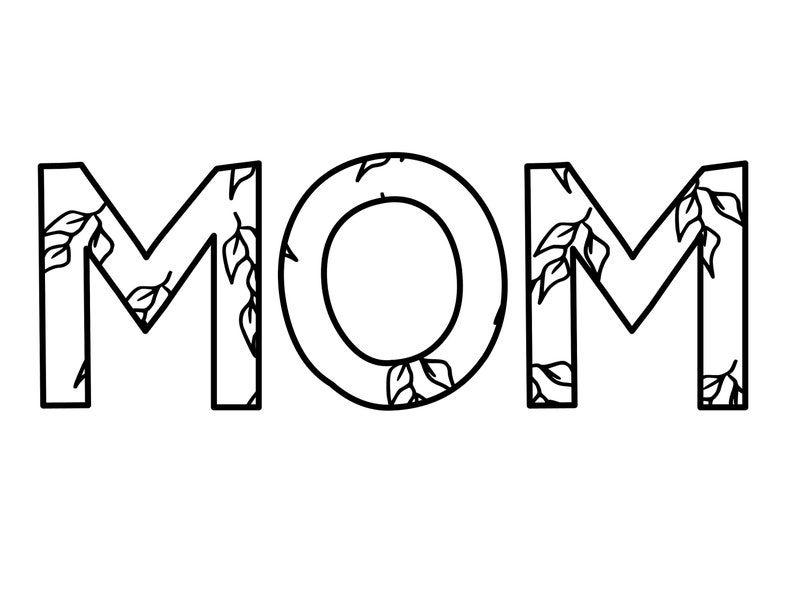 Mom Coloring Pages, Editable Mom Coloring Worksheets for Kid, Coloring ...