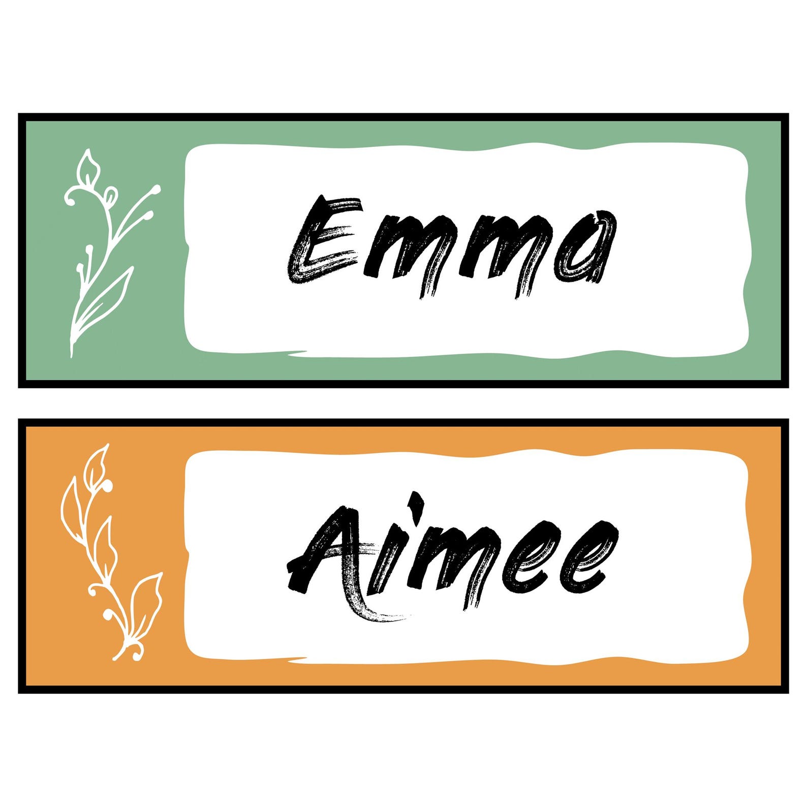 Printable Fall Name Labels, Autumn Classroom Labels, Fall Name Posters ...