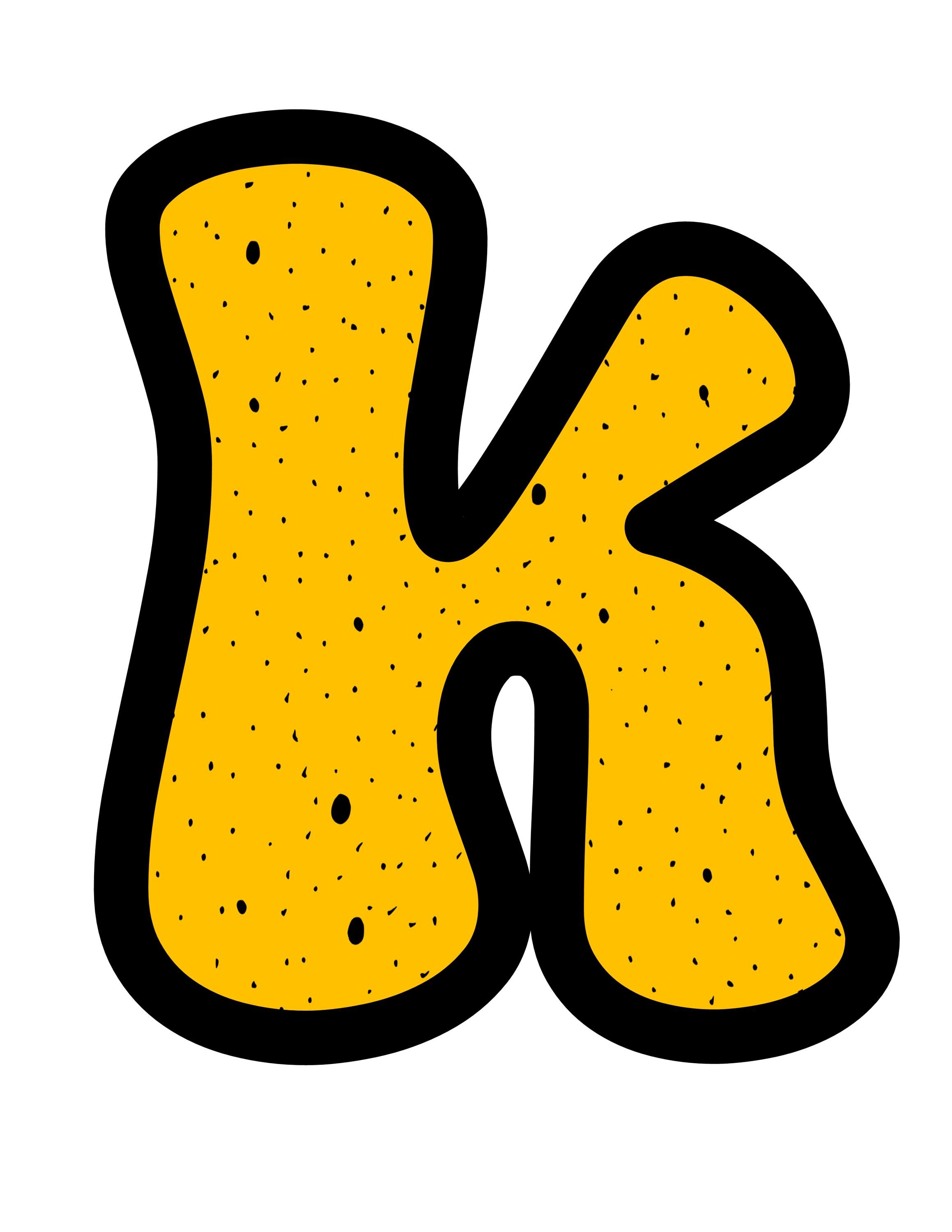 Printable Yellow Spotty Bulletin Board Letters Wall Display, Large ...