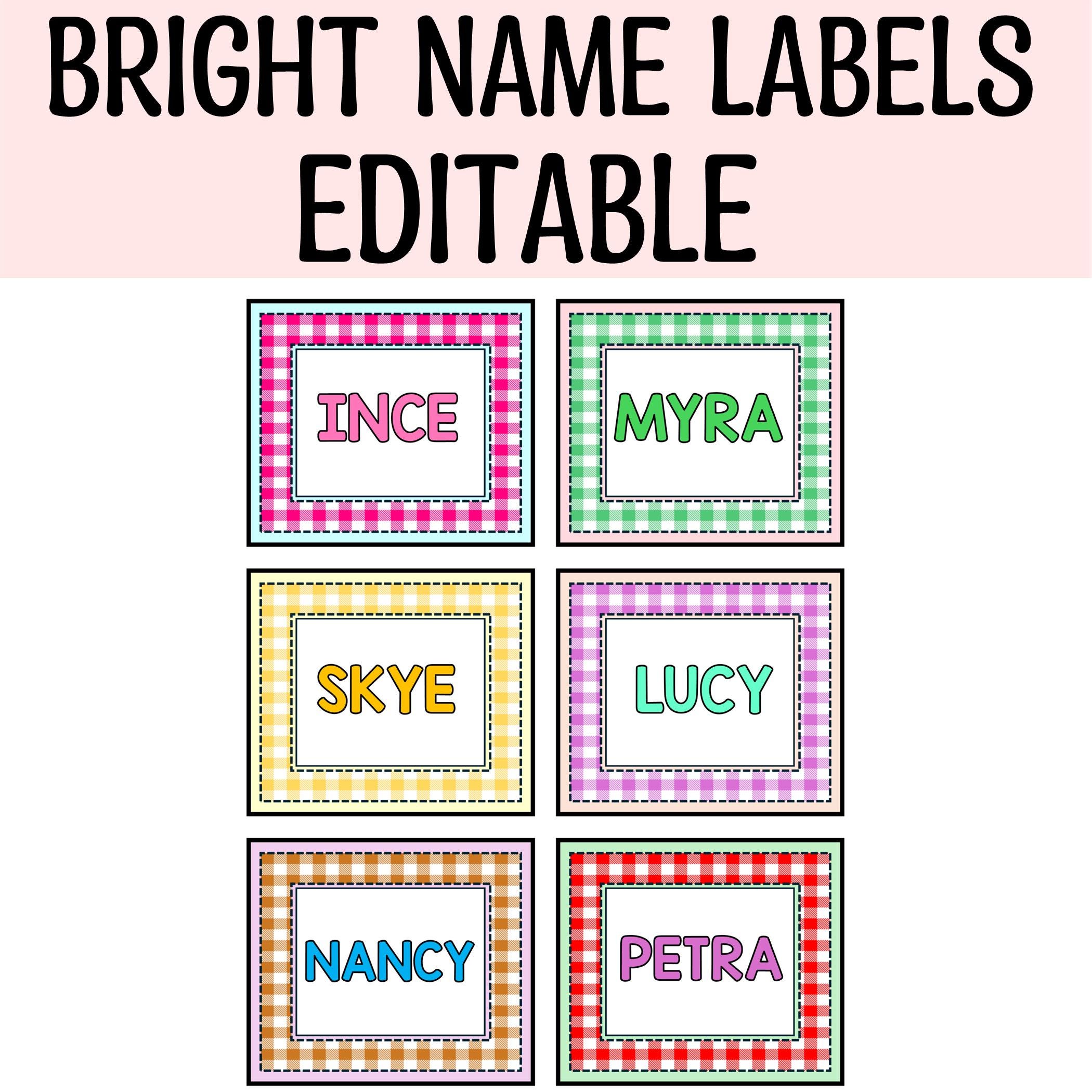 Back to School Printable Name Labels, Locker Labels, Mailbox Labels ...