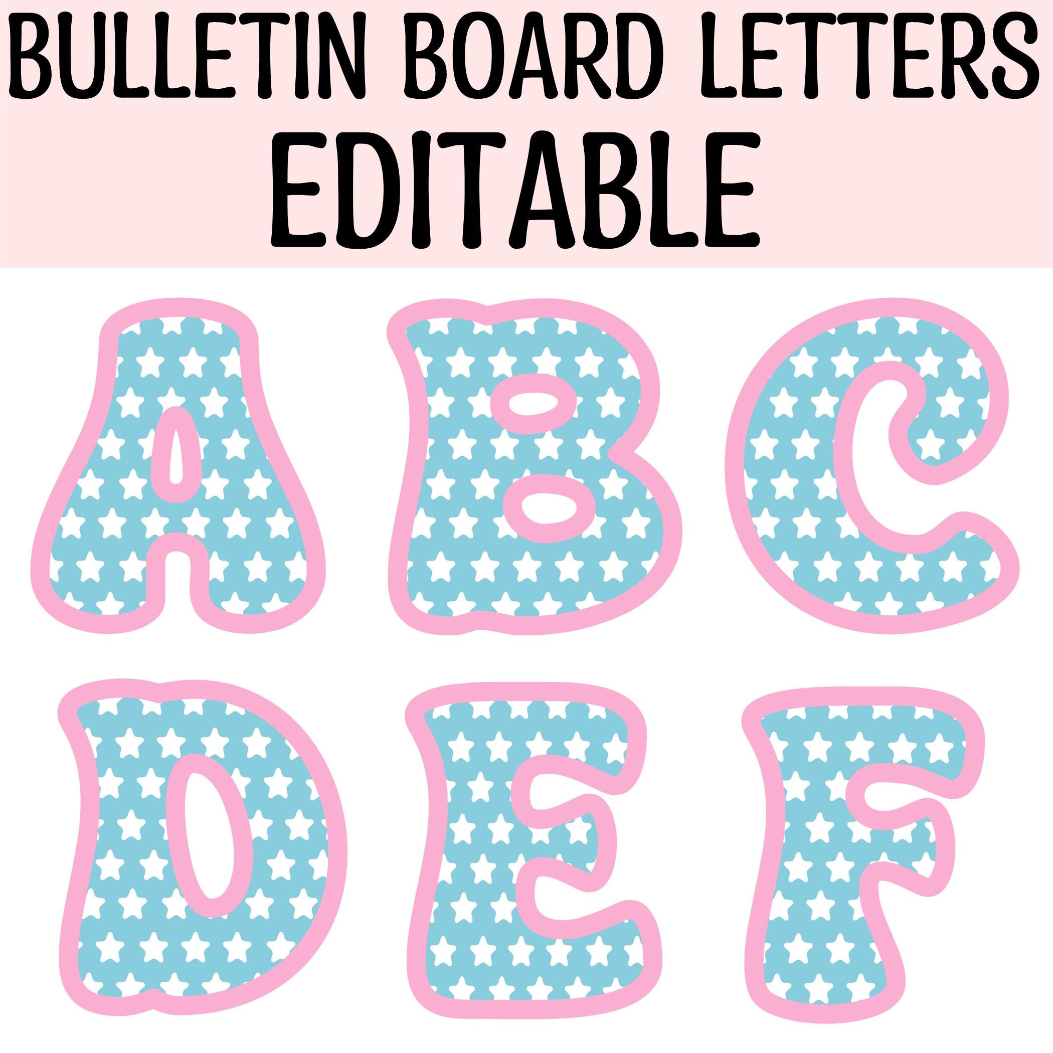 Back to School Printable Star Bulletin Board Letters, Classroom Display ...