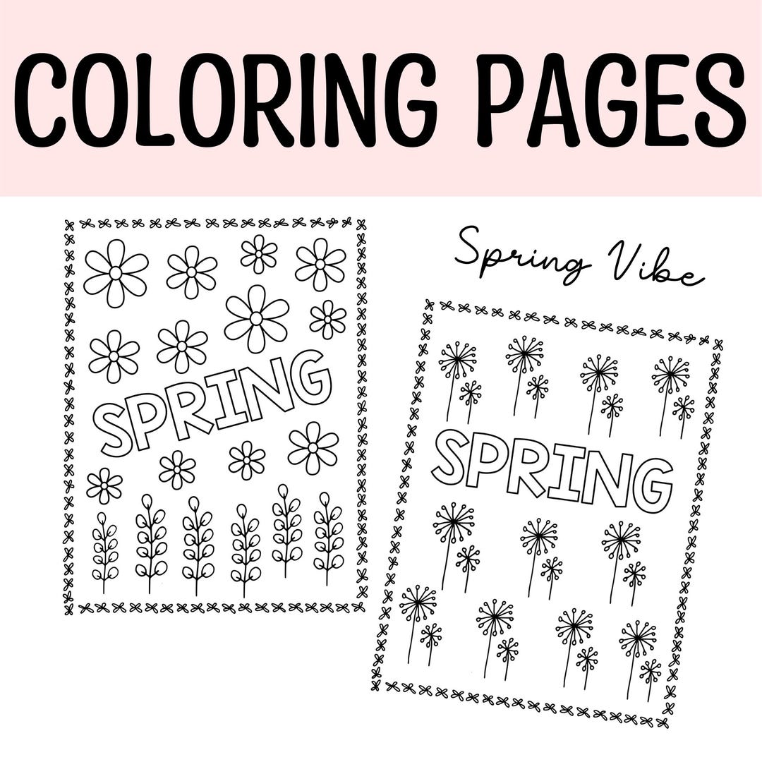 Printable Spring Coloring Pages, Spring Coloring Worksheets for Kids ...