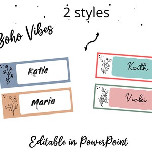 Printable Classroom Labels, Student Name Cards, Bright Name Labels ...