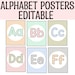 Printable Modern Calm Colors Alphabet Posters, Alphabet Letters Wall ...