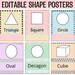 Pastel Rainbow Classroom Shape Posters Editable Shape - Etsy Canada