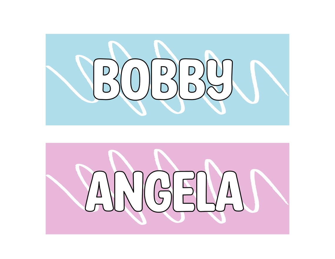 Student Name Labels, Pastel Color Name Tags, Student Cubby Name Plates ...