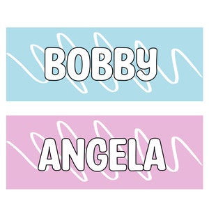 Student Name Labels, Pastel Color Name Tags, Student Cubby Name Plates ...