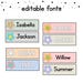Printable Flower Student Name Labels, Editable Classroom Labels, Back ...