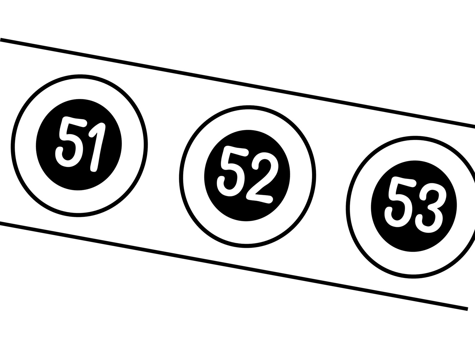Printable Large Number Line, Black and White Large Number Line Wall ...