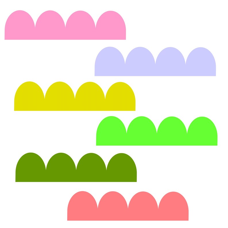 Scalloped Borders, KG Bulletin Board Borders, Colorful Classroom ...