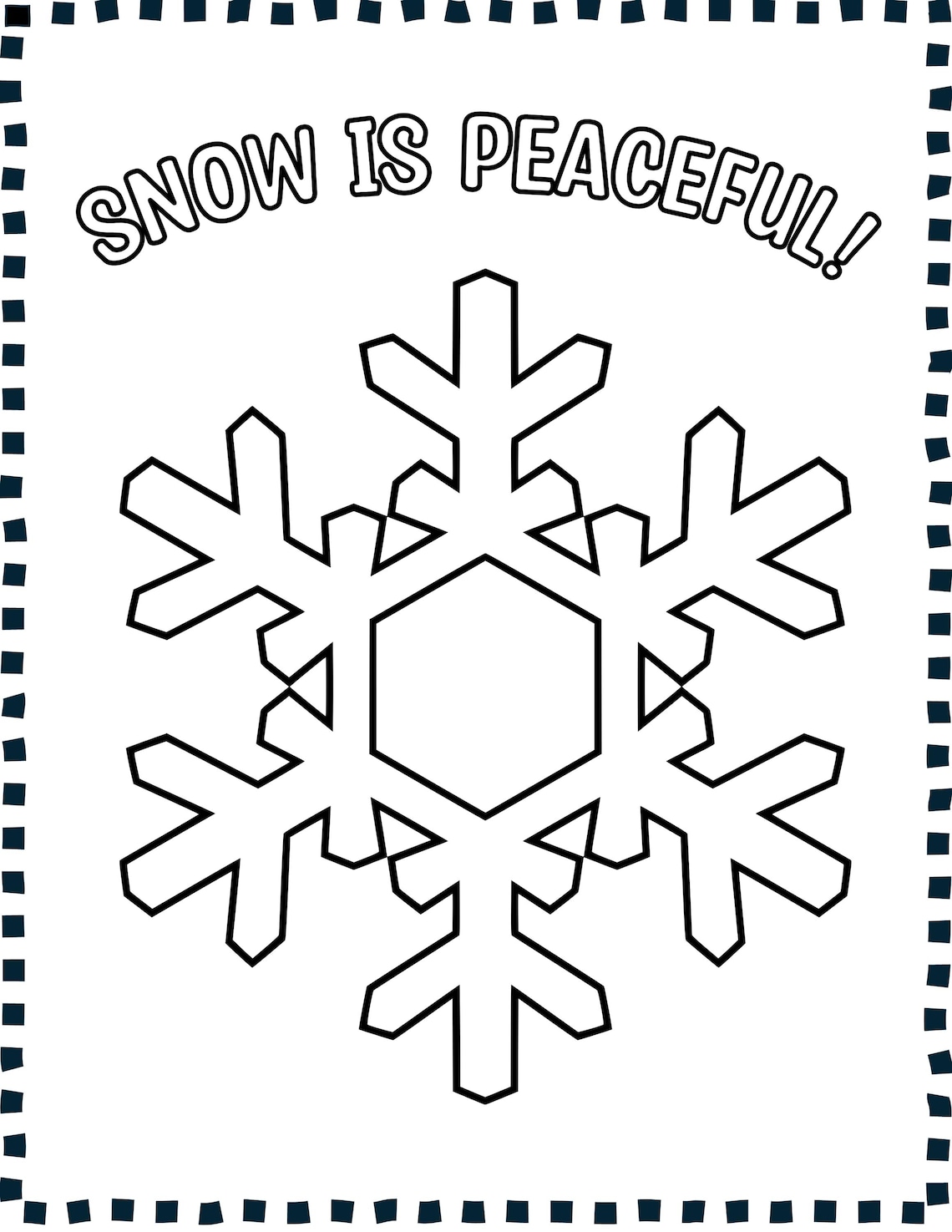 Printable Winter Snowflakes Coloring Worksheets, Editable Coloring ...