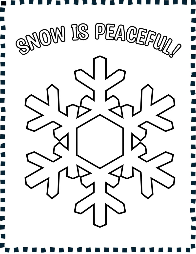 Printable Winter Snowflakes Coloring Worksheets, Editable Coloring ...