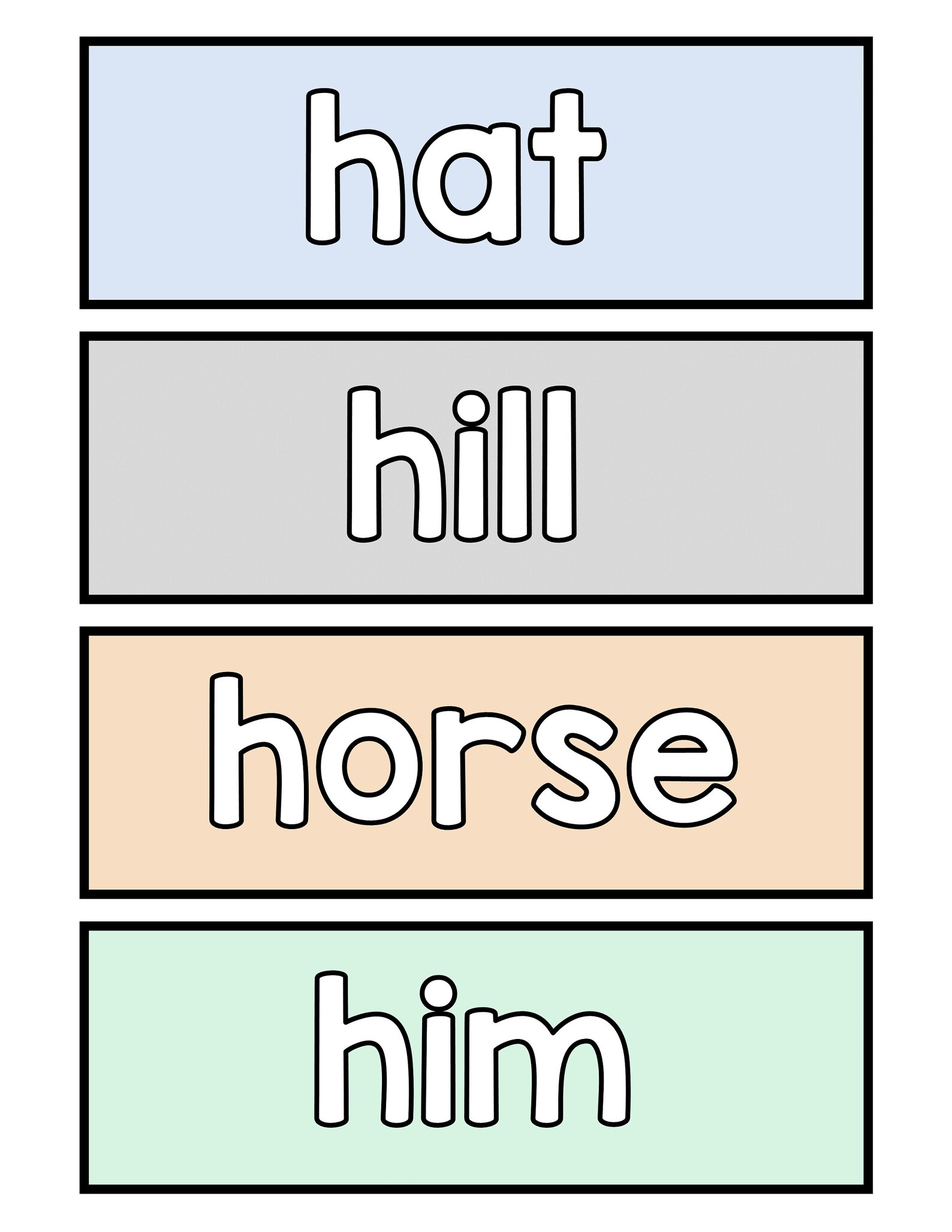 Printable Calm Colors Word Wall Labels, Word Wall Banners, Alphabet ...