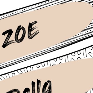 Printable Student Name Tags, Art Classroom Labels, Boho Classroom ...