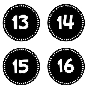 Number Labels, Classroom Calendar Numbers, Printable Number Labels ...